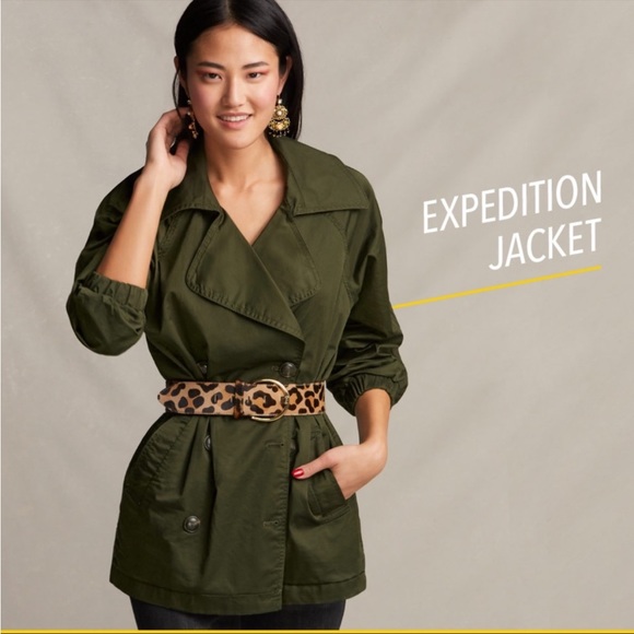CAbi | Jackets & Coats | Cabi 5478 Expedition Olive Green Double ...